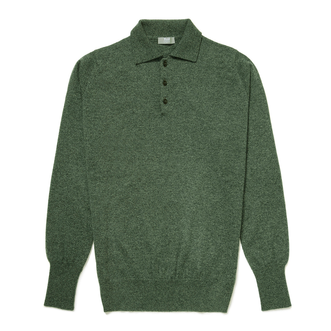 Plain Cashmere Oxton Jumper in Serpentine – Budd London
