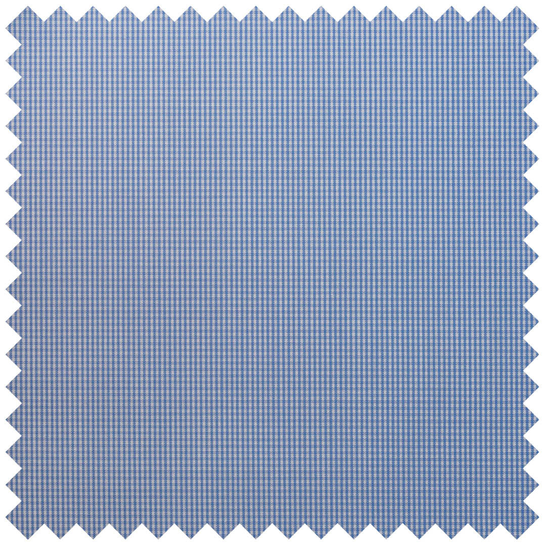 Fine Check Supraluxe in Sky Blue – Budd London
