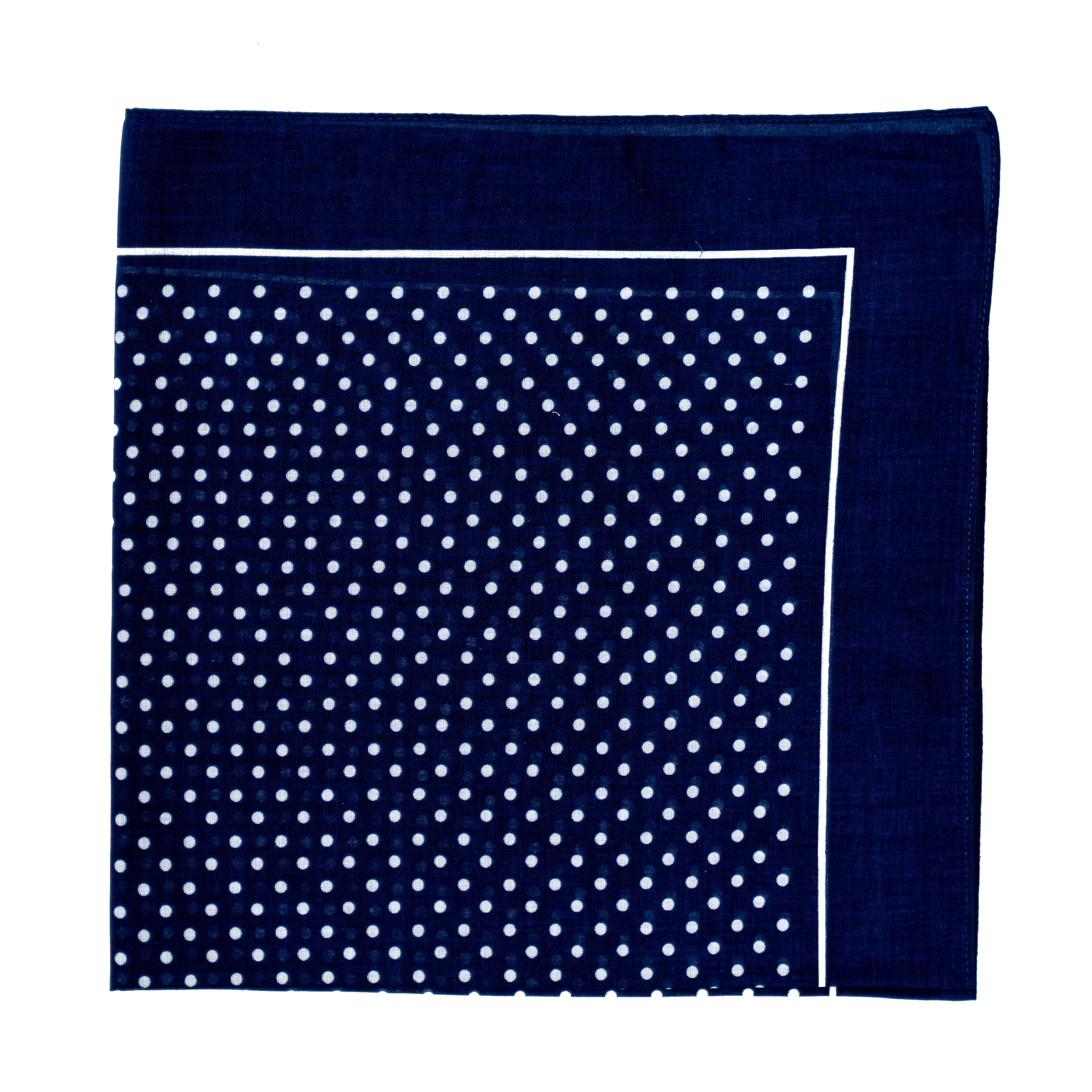 Cotton Polka Dot Handkerchief in Navy – Budd Shirtmakers Ltd