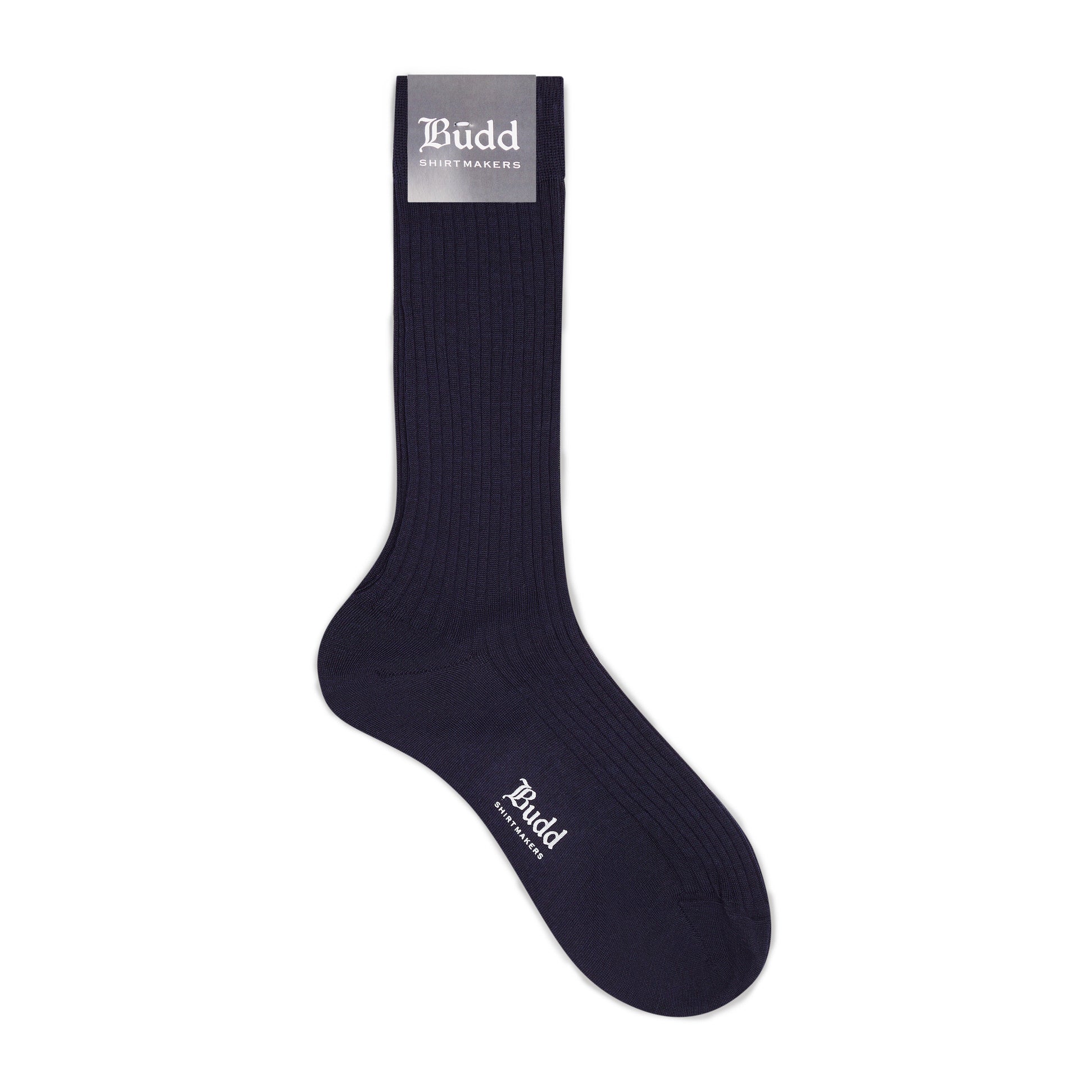 Short Wool and Silk Socks in Navy – Budd London