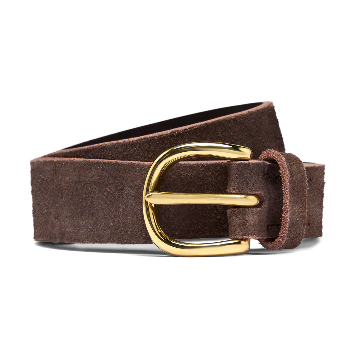 Pembridge Bridle Leather Belt in Dark Brown Suede – Budd London