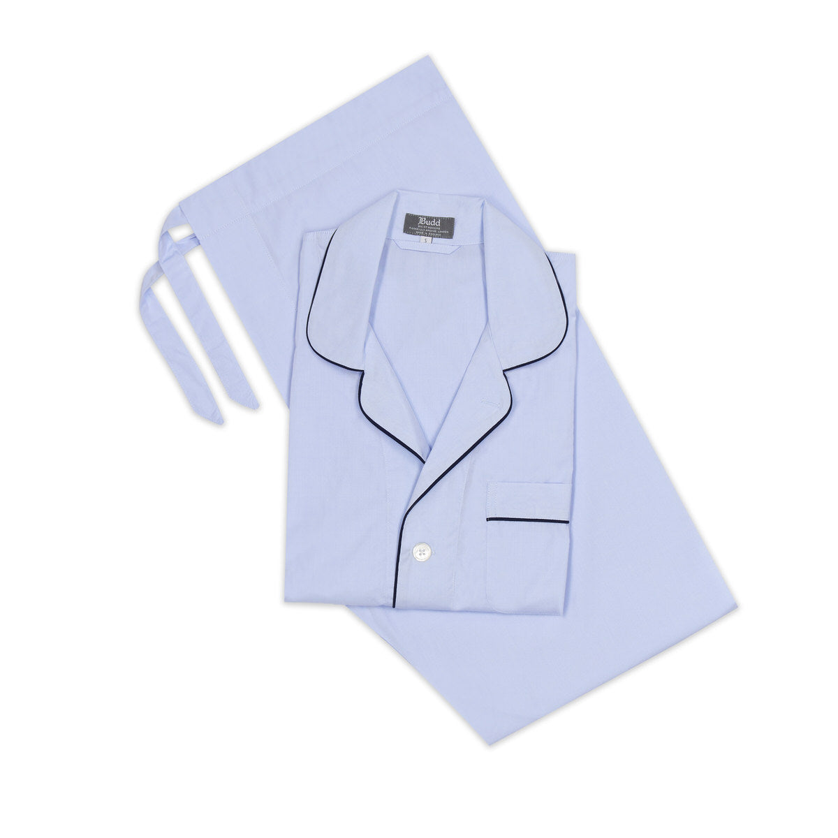 Giza 87 Egyptian Cotton Classic Fit Pyjamas in Sky Blue – Budd London