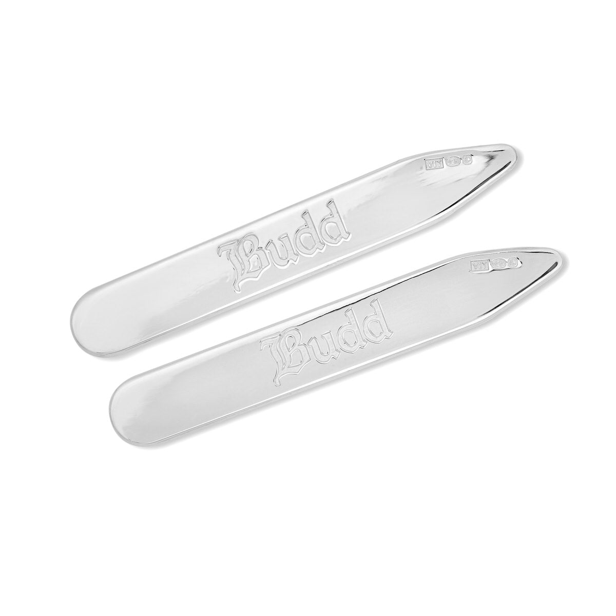 Sterling Silver Budd Emblem Collar Stays – Budd London