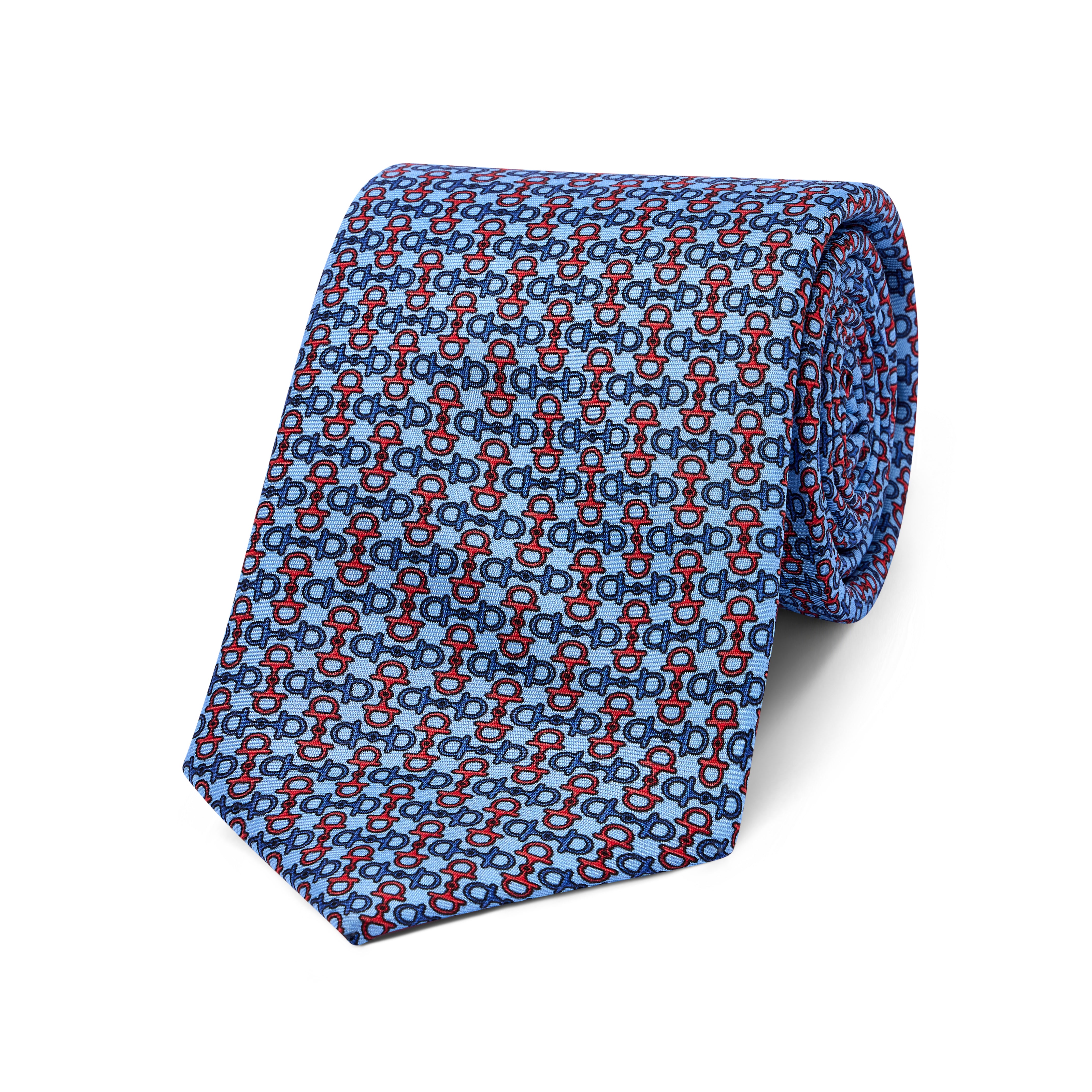 Snaffle Bit Silk Twill Tie in Sky and Red – Budd Shirtmakers Ltd
