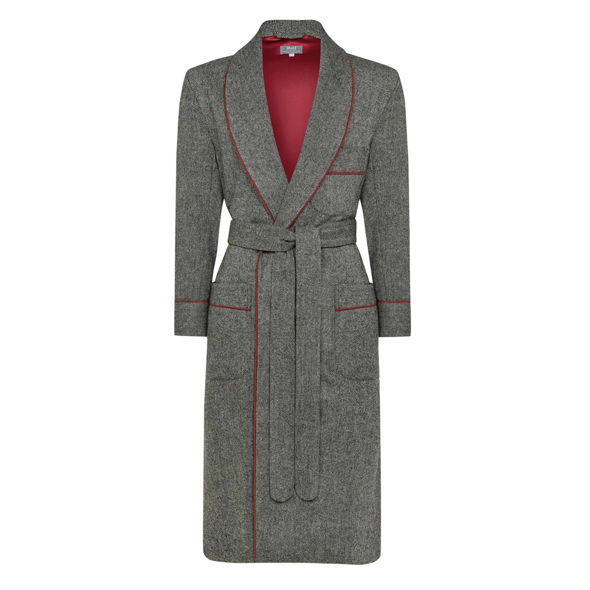 Heritage Tweed Dressing Gown in Smoke Grey | Budd London – Budd ...
