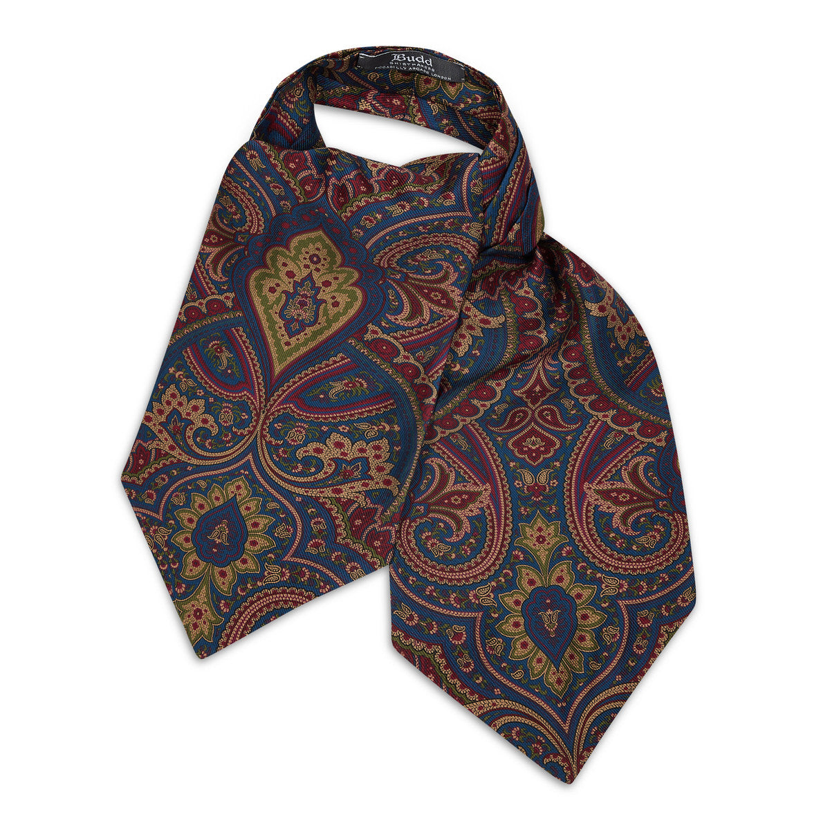 Medium Paisley Silk Cravat in Blue – Budd Shirtmakers Ltd