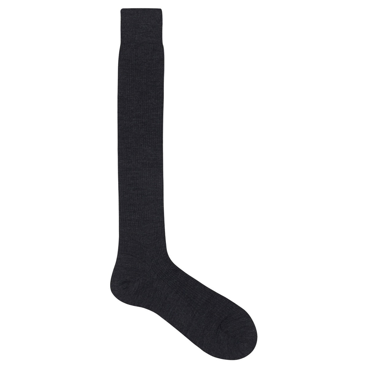 Plain Wool Long Socks in Charcoal – Budd London