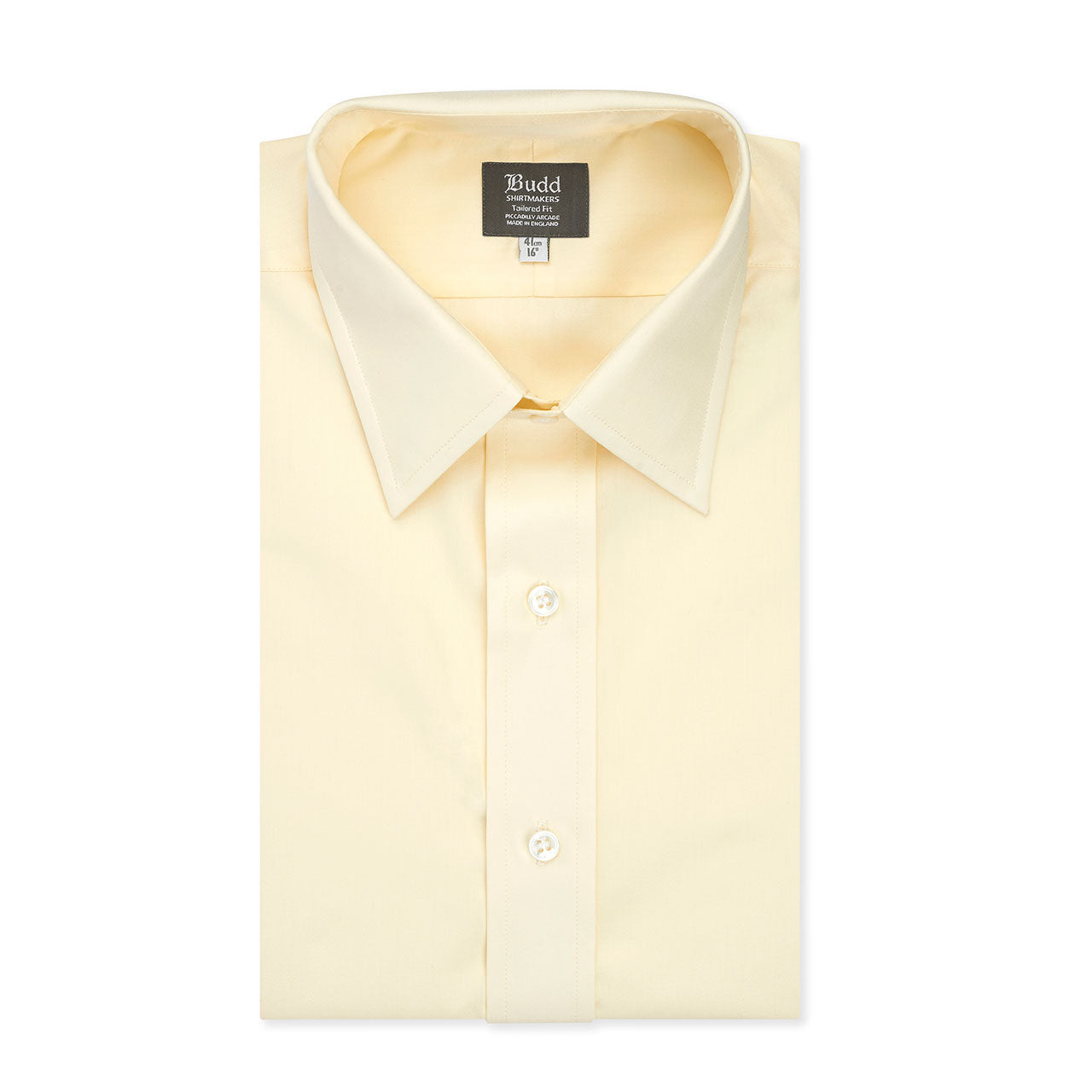 Luxury Cream Tailored Fit Poplin Shirt | Budd Shirts – Budd London